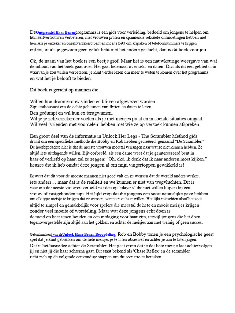 Ontgrendel Haar Benen Van Rob Judge en Bobby Rio | PDF