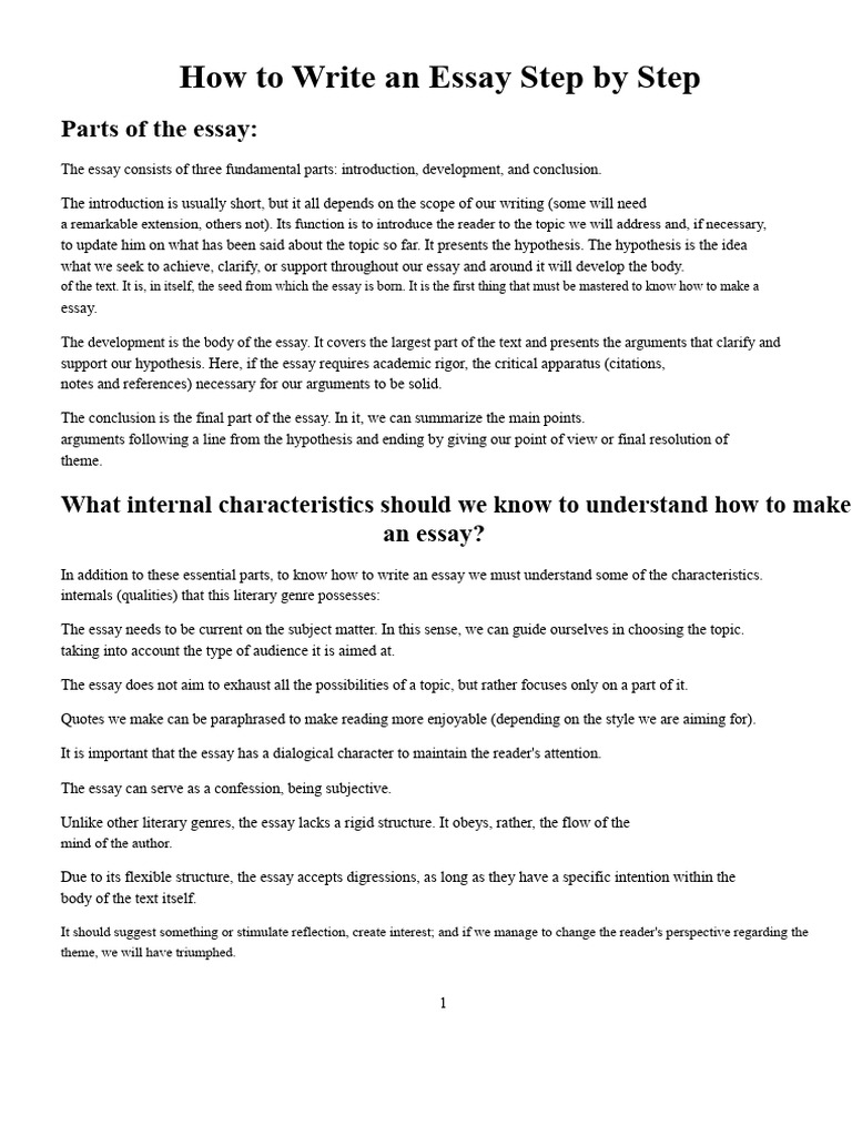 Step-by-Step Essay Writing Guide | PDF | Essays | Thought