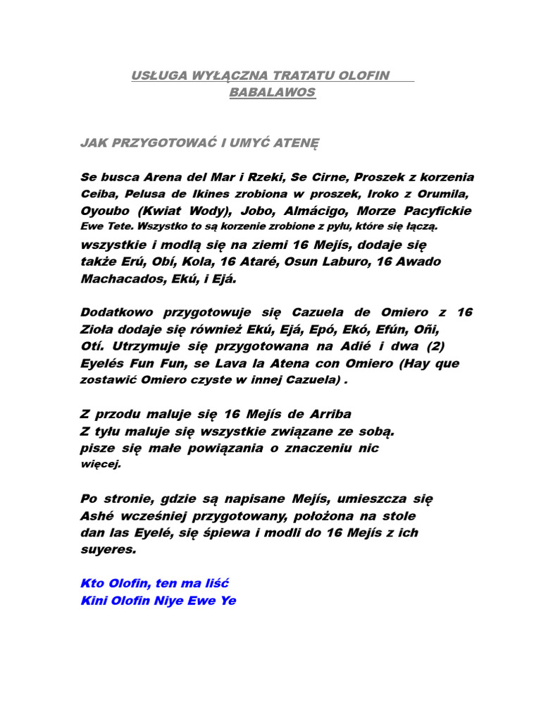 Traktat Olofin | PDF