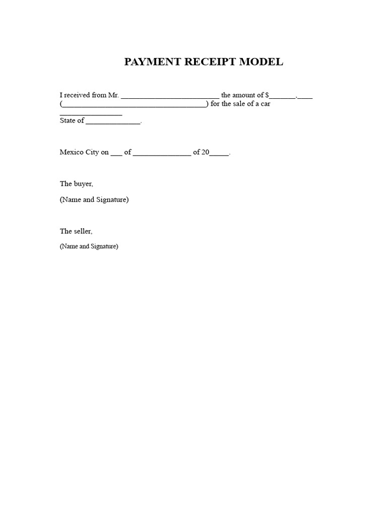 Payment Receipt Model | PDF