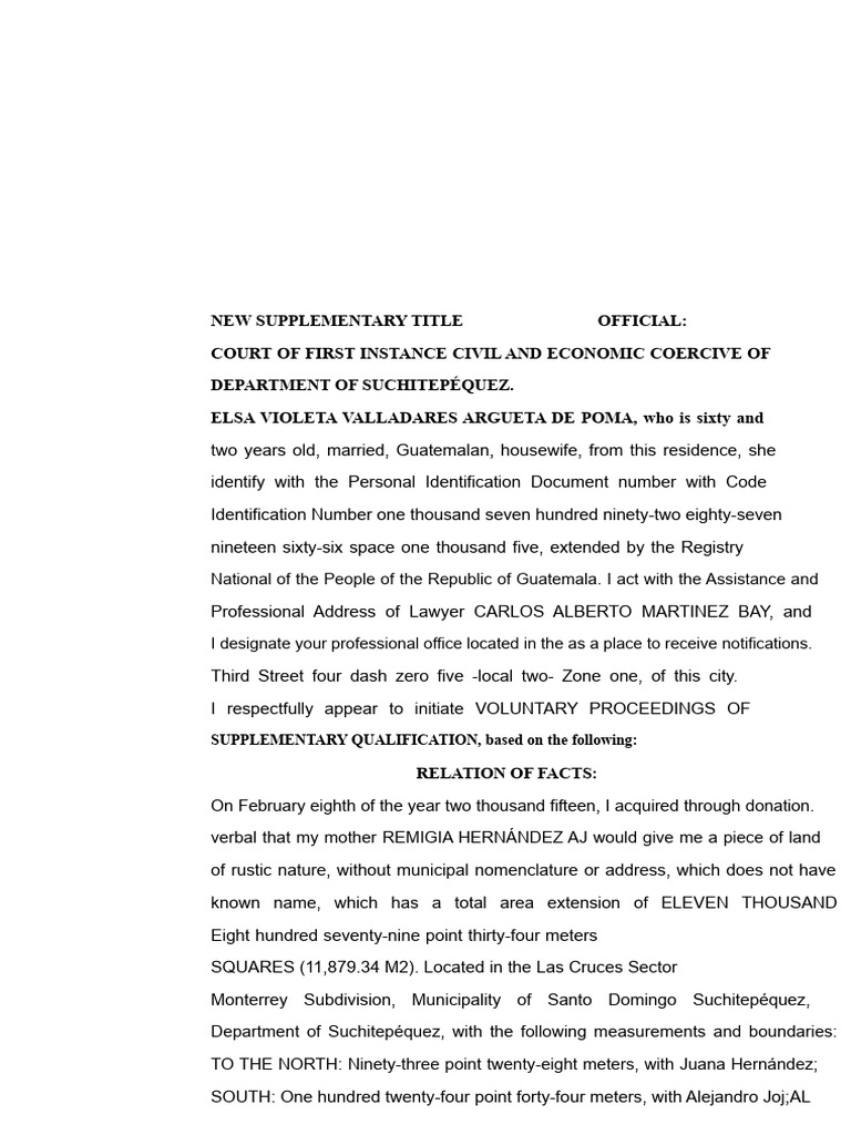Voluntary Proceedings for Property Title | PDF | Justice | Crime & Violence