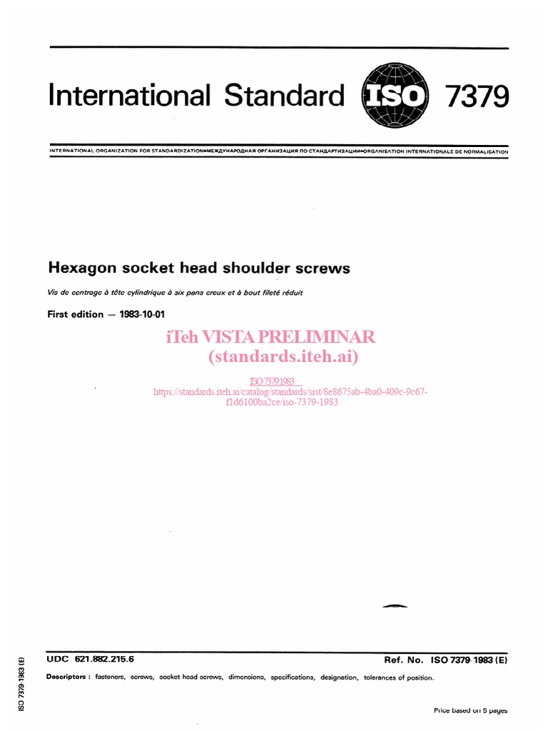 Iso 7379 1983 | PDF