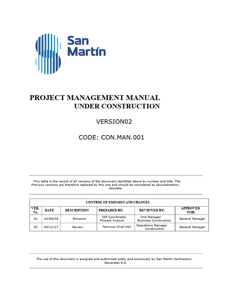 Construction Project Management Manual | PDF | Project Management ...