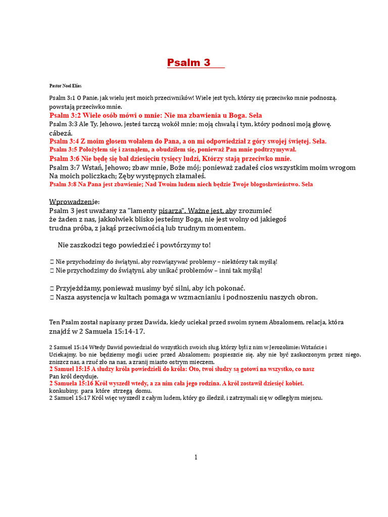 Psalm 3 | PDF