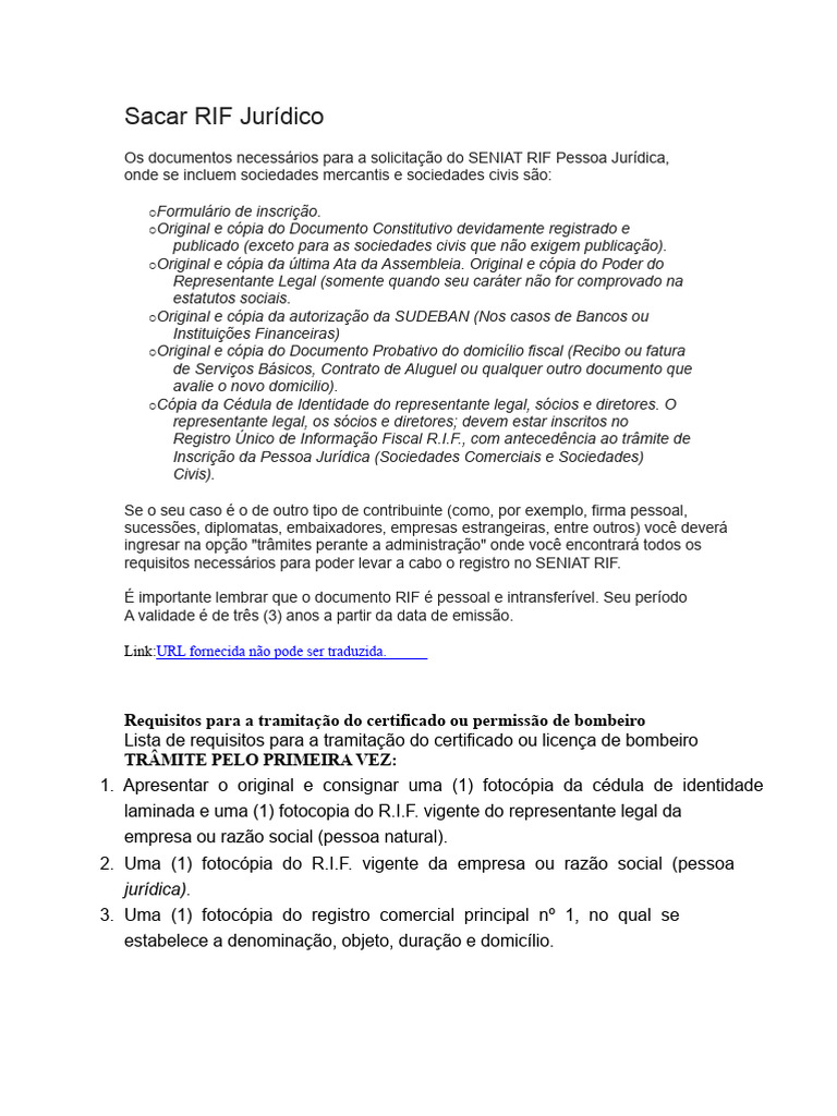 Rif e Bombeiros | PDF | Bancos