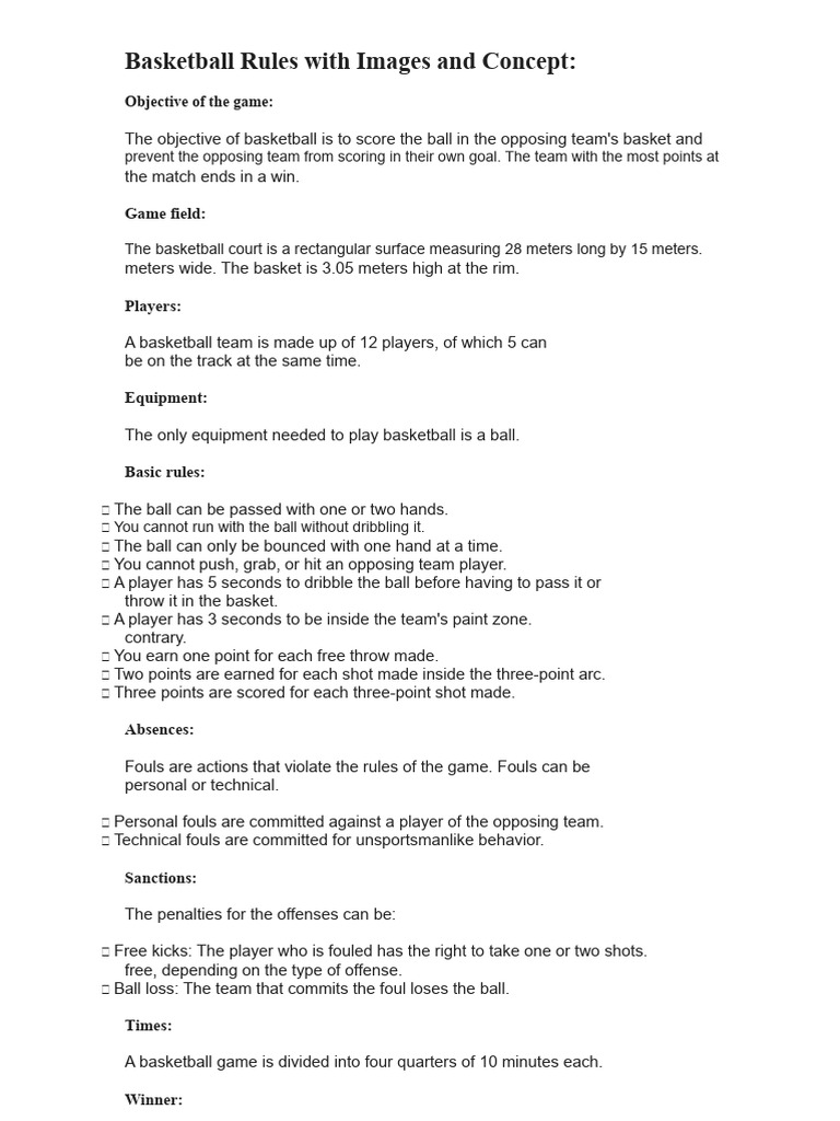 Basketball Rules and Gameplay Guide | PDF