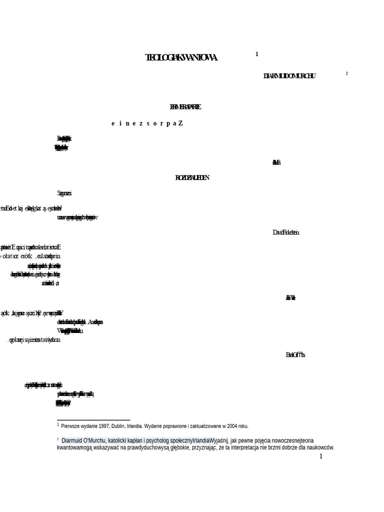 O'murchu, Diarmuid - Teologia Kwantowa | PDF