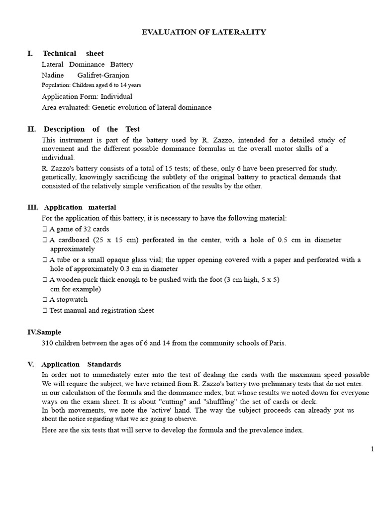 Evaluation of Lateralization | PDF | Anatomical Terms Of Motion | Eye