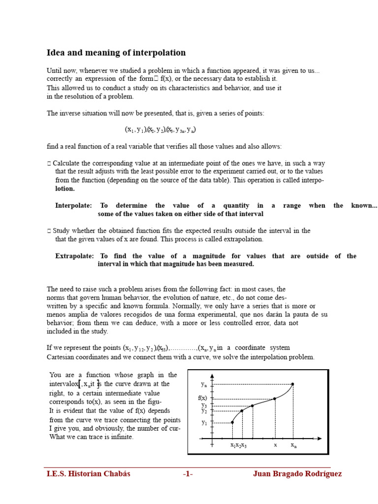 Interpolation. Solved Problems | PDF | Interpolation | Function (Mathematics)