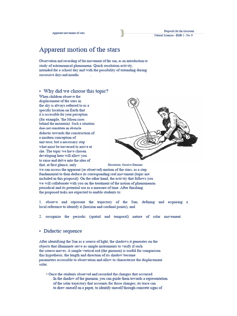 Classroom Activities on Solar Motion | PDF | Sun | Sunset