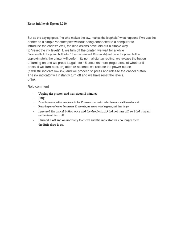 Reset Ink Levels Epson L210 Pdf 7471