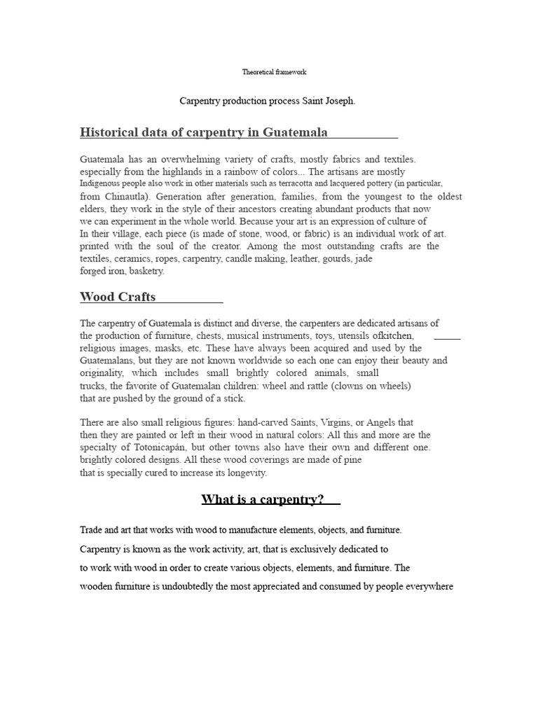 Theoretical Framework Fernandez | PDF | Wood | Carpentry