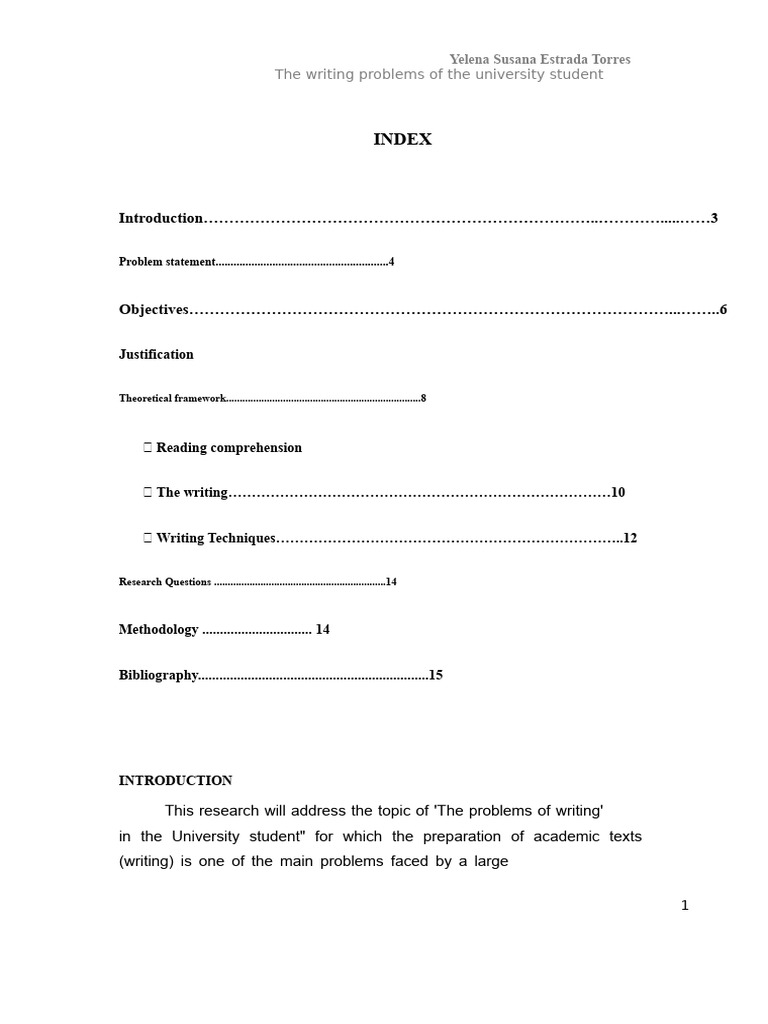 The Writing Problems of University Students | PDF | Knowledge | Reading ...