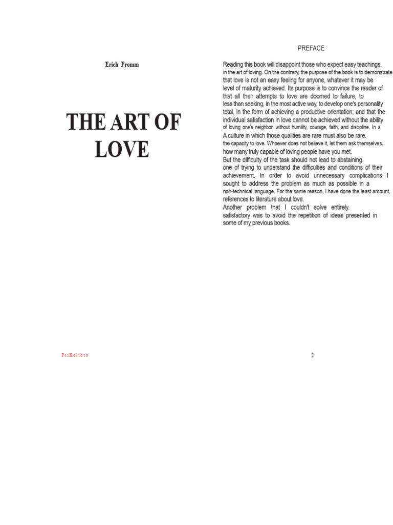 Understanding the Art of Loving | PDF | Psychology