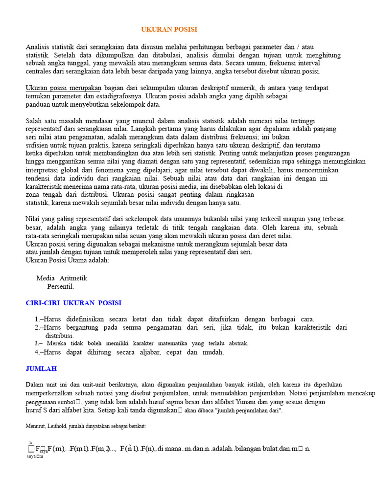 Metode Singkat Rata-Rata | PDF