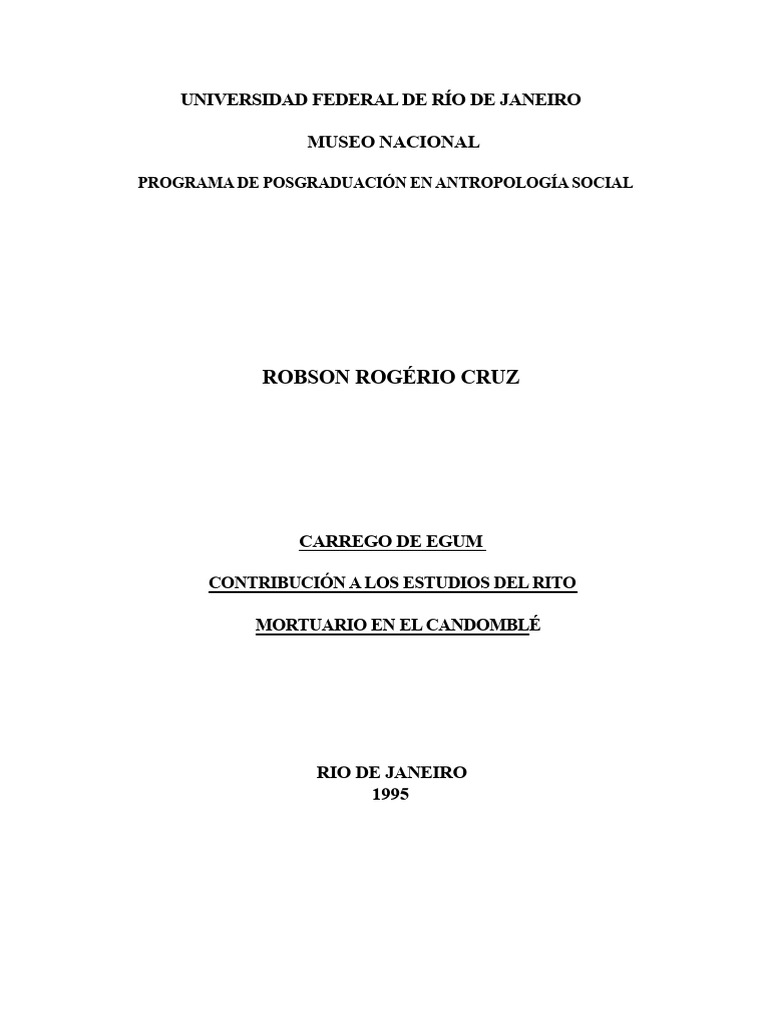 Carrego de Egum - Contribuciones A Los Estudios Del Ritual Mortuorio en ...