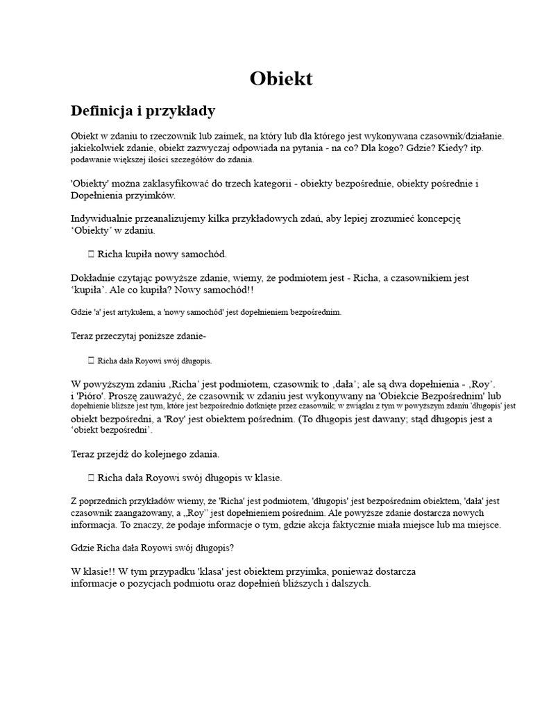 Obiekt | PDF