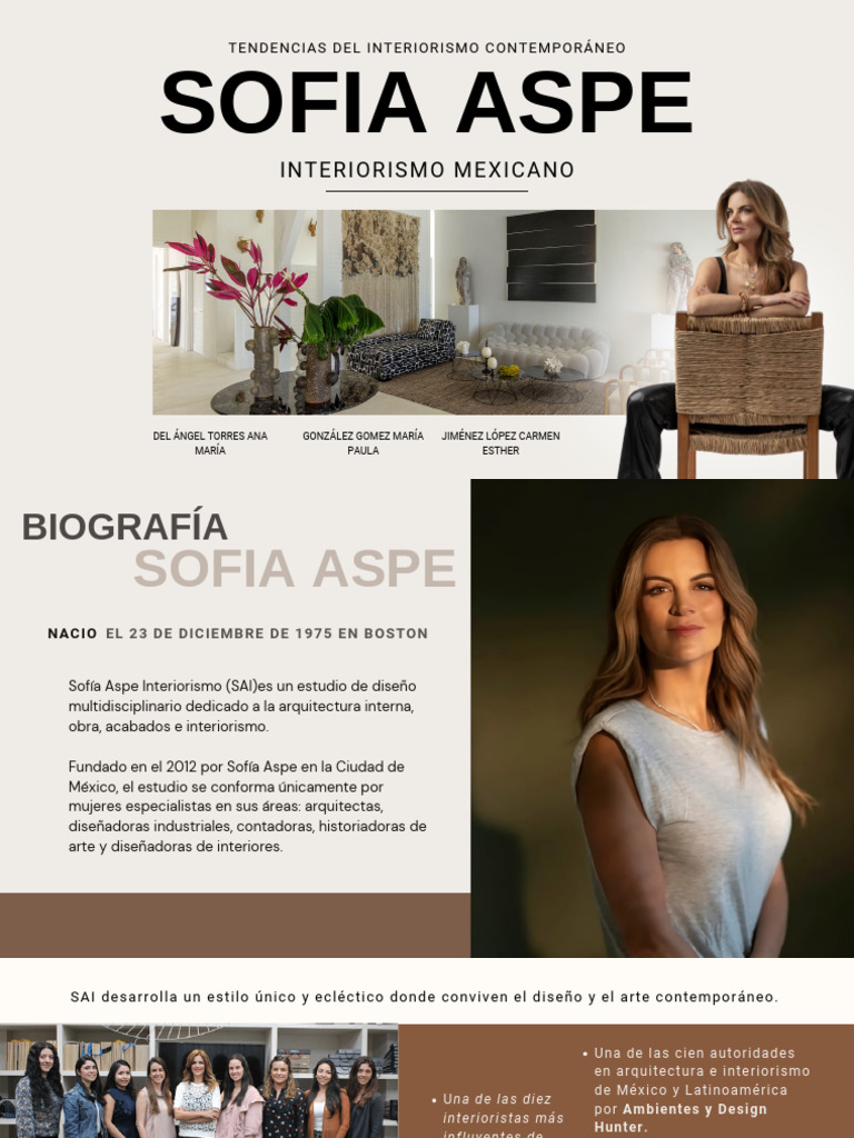 SOFIA ASPE Interiorista Mexicana | PDF | México | Diseño