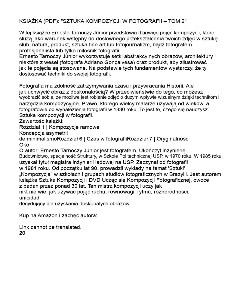 Książka (PDF) - Sztuka Kompozycji W Fotografii - Tom 2 - PDF | PDF