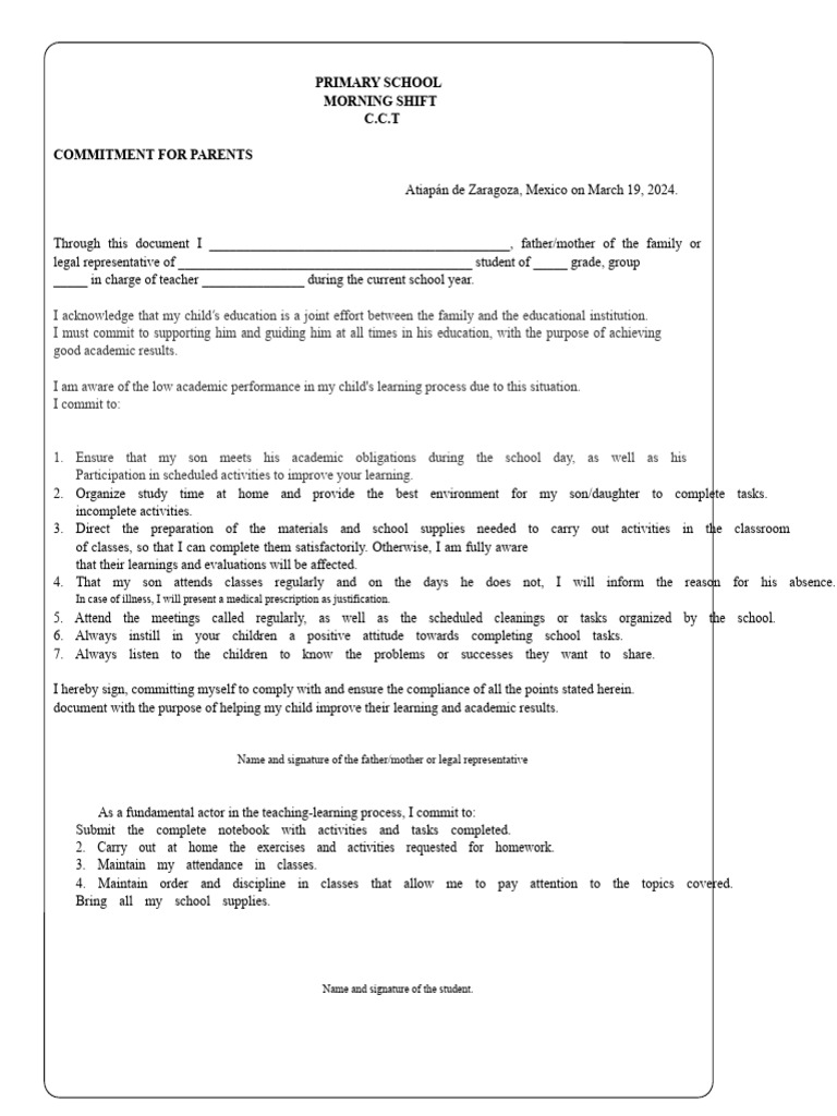 Letter To Parents of Students With Academic Delay | PDF | Schools ...