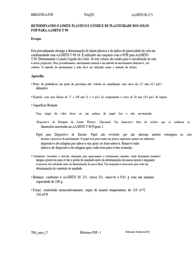 Aashto T90 | PDF | Solo | Umidade