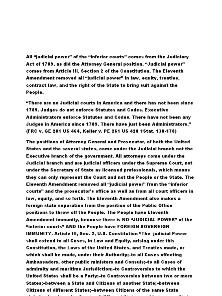Judiciary Act of 1789 | PDF | Eleventh Amendment To The United States ...