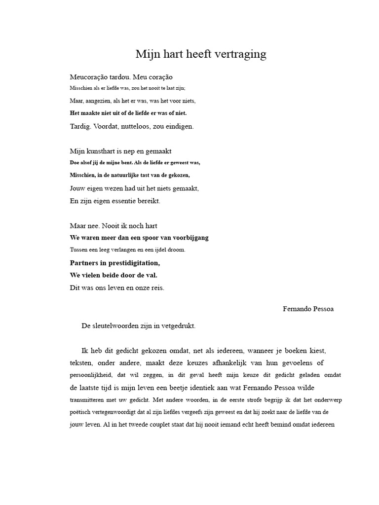 Mijn Hart Heeft Vertraging Opgelopen | PDF