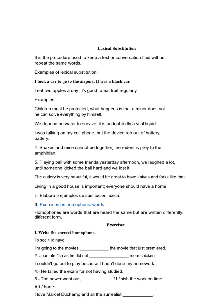 Examples of Lexical Substitution 3 M | PDF