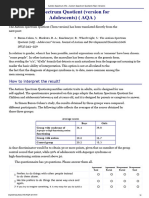 ASSQ-REV: Autism Screening Tool | PDF | Autism | Attention Deficit ...