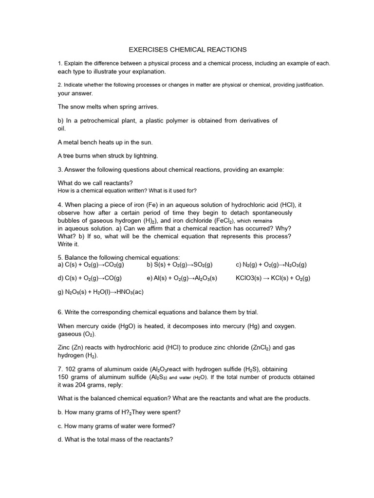 Understanding Chemical Reactions and Processes | PDF | Chemical ...