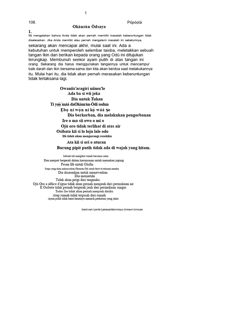 108.okanran Odi PDF | PDF