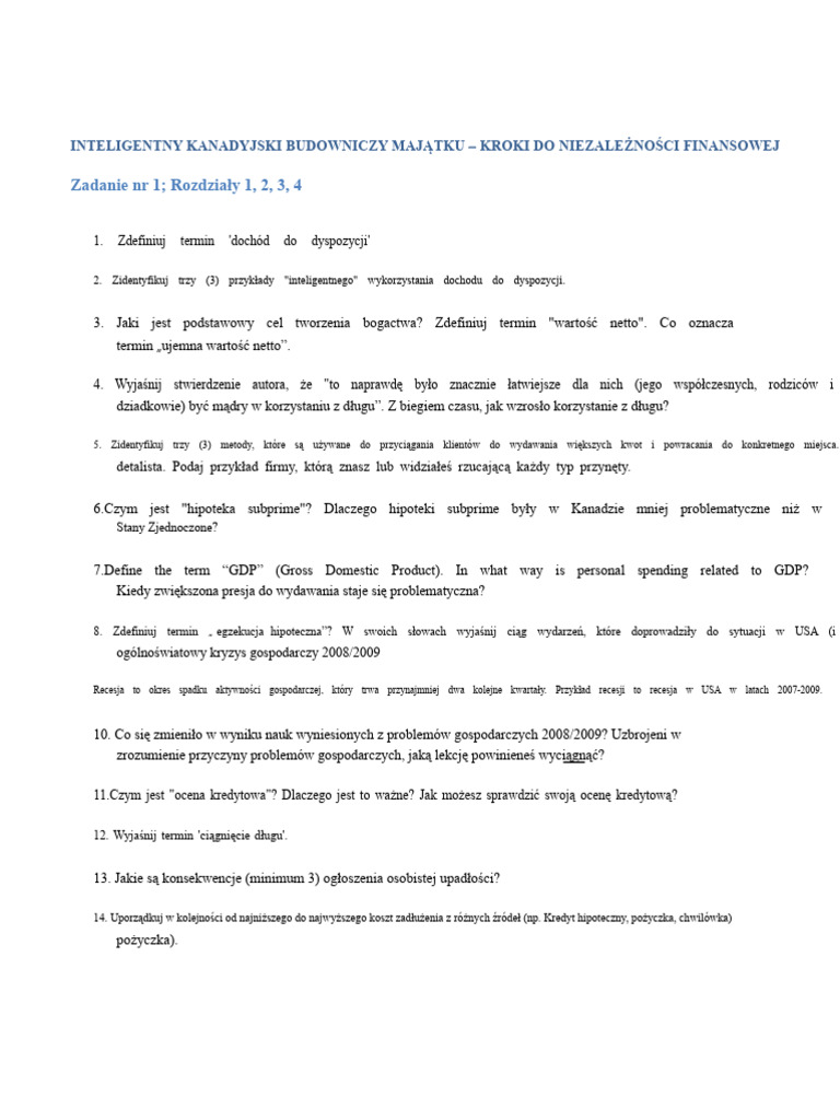 SCWB - Zadanie NR 1 | PDF