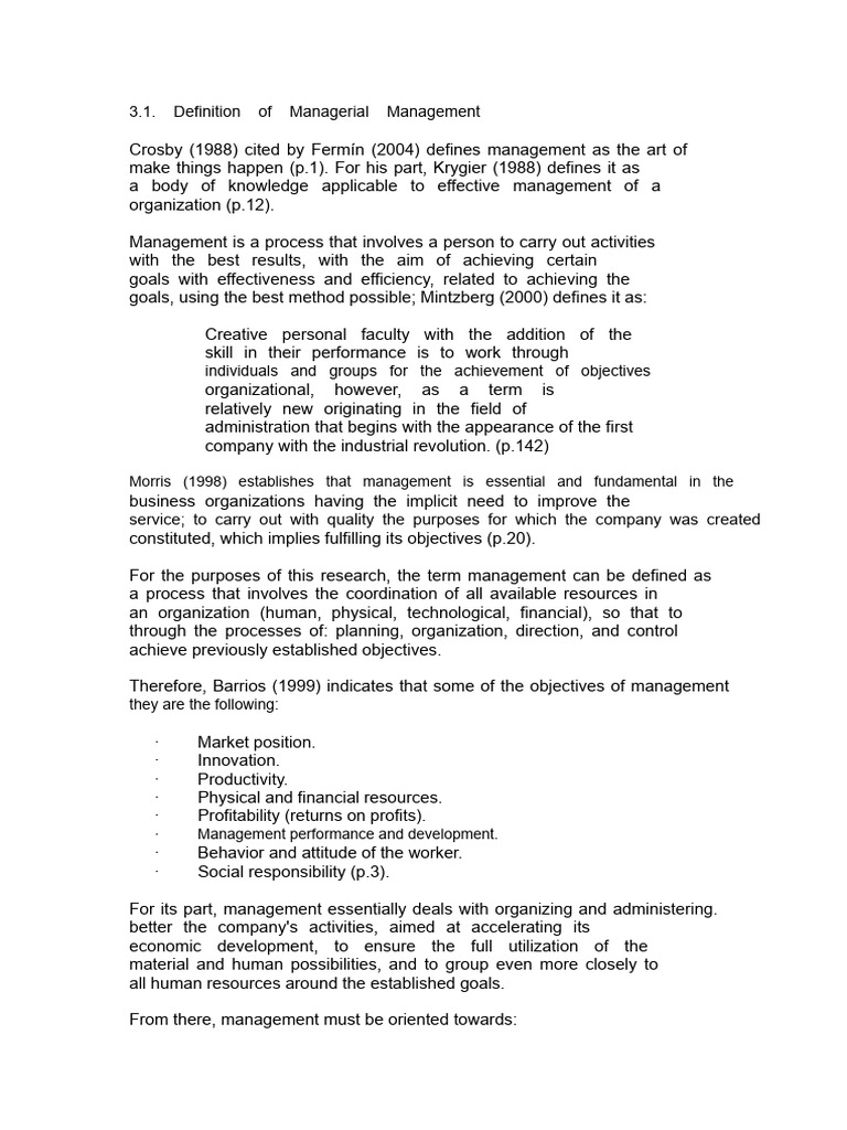 Managerial Management Defined | PDF | Goal | Strategic Management