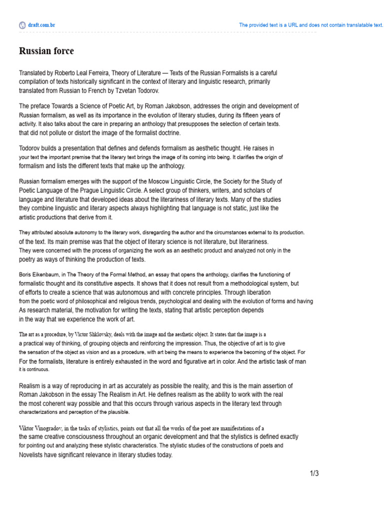 Russian Formalism: Key Theories Explained | PDF | Poetry | Liberal Arts ...