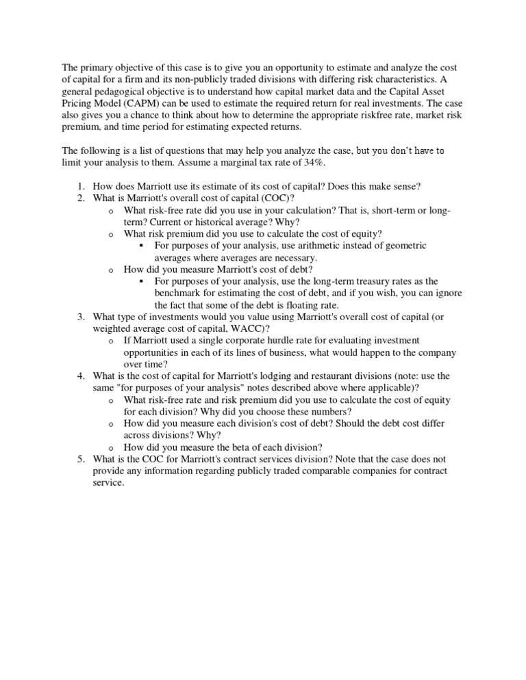 Marriott Case Questions 0 | PDF
