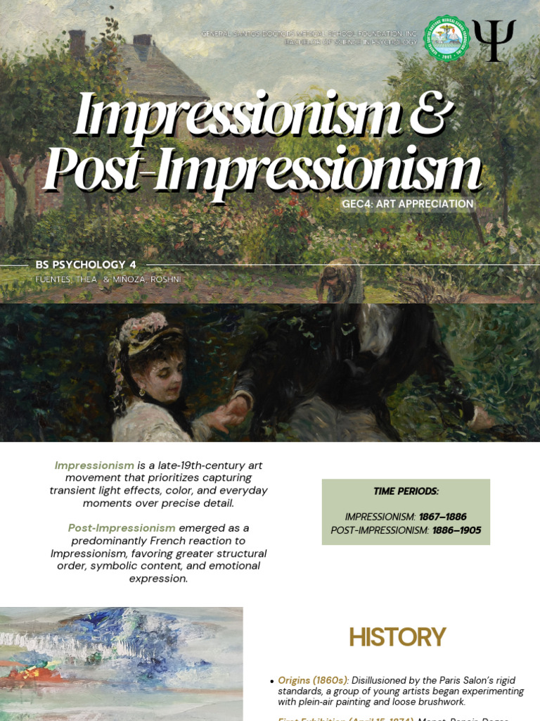 GEC4 Impressionism & Post-Impressionism | PDF | Impressionism ...