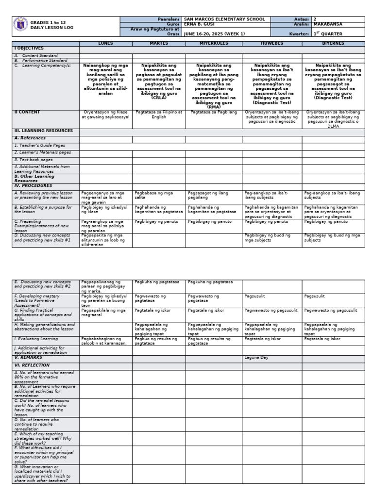 DLL-Q1-W1-MAKABANSA 2 (1) | PDF