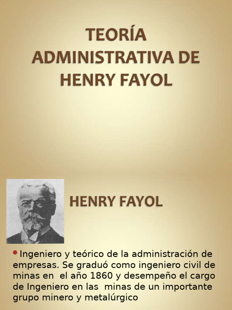 Principios de Administración de Fayol | PDF | Business