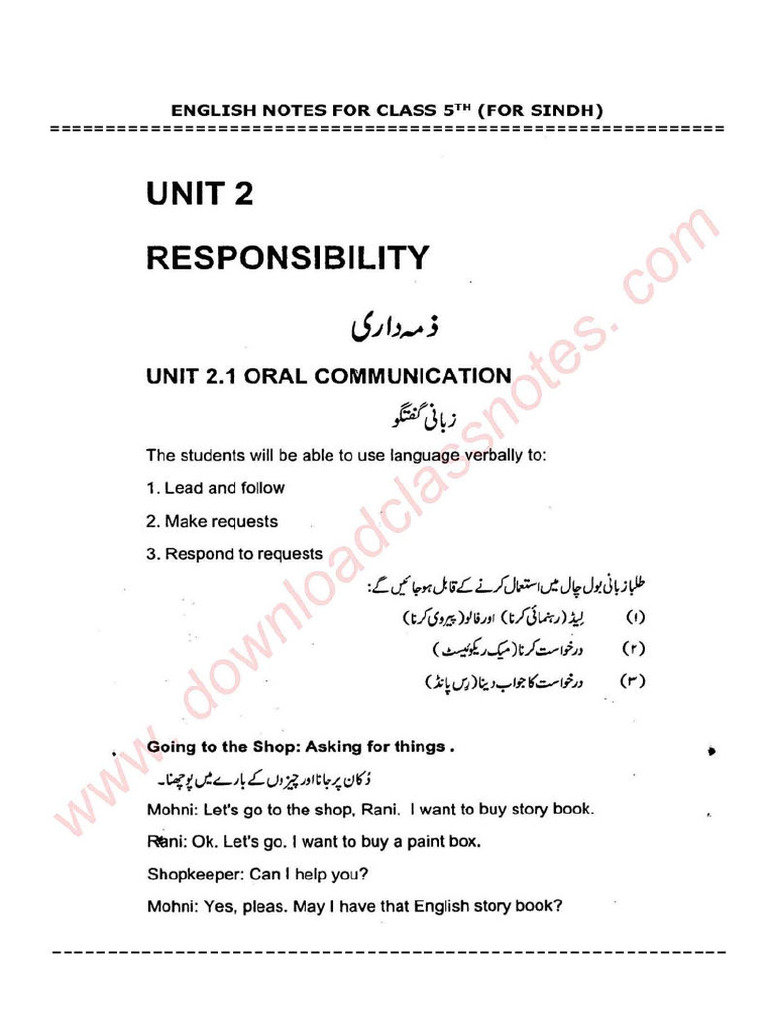Class 5 English Guide PDF | PDF
