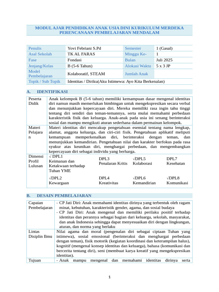 Modul Ajar Deeplearning 2025 | PDF