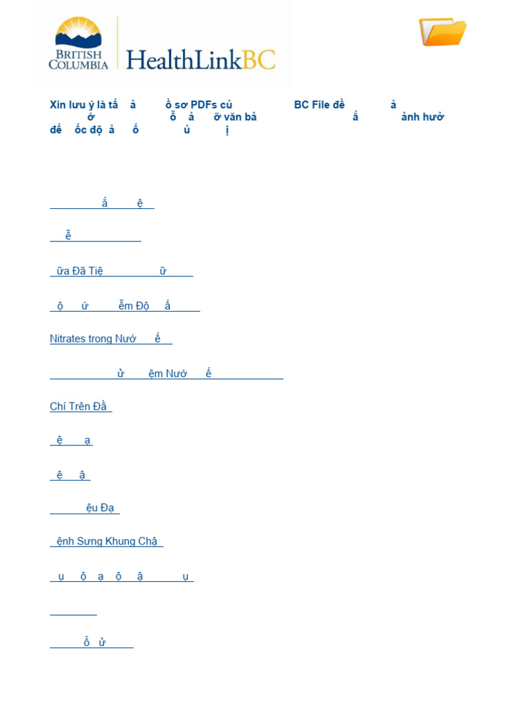 2 - Healthlink BC - DS Cac Tai Lieu Da Duoc Dich Sang Tieng Viet | PDF