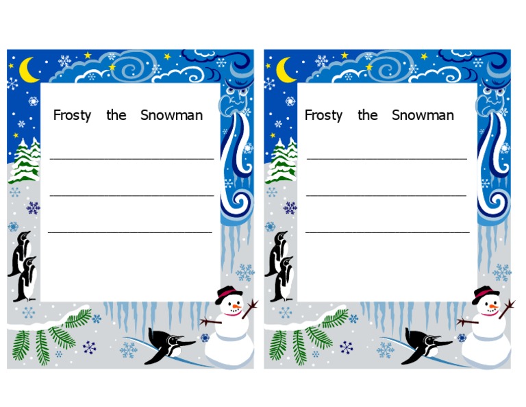 Frosty The Snowman (Writing) | PDF