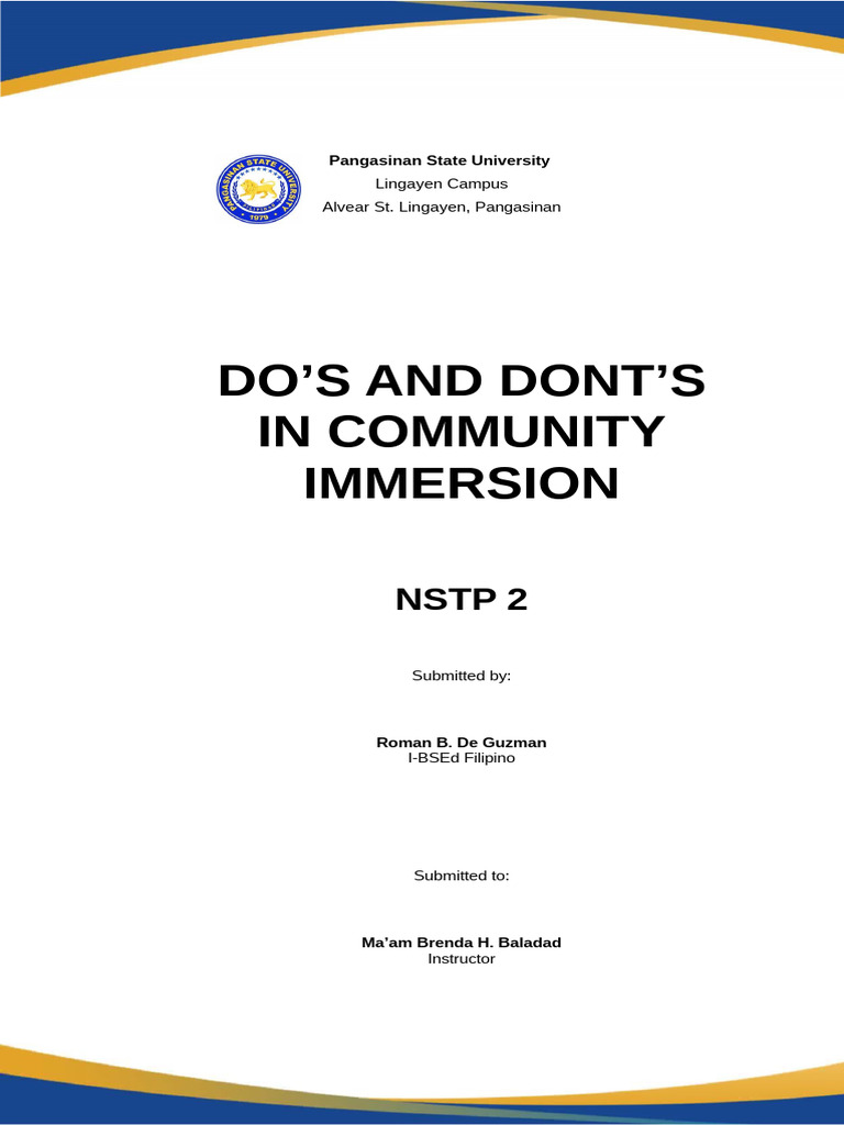 Written Report in NSTP 2 | PDF | Clothing