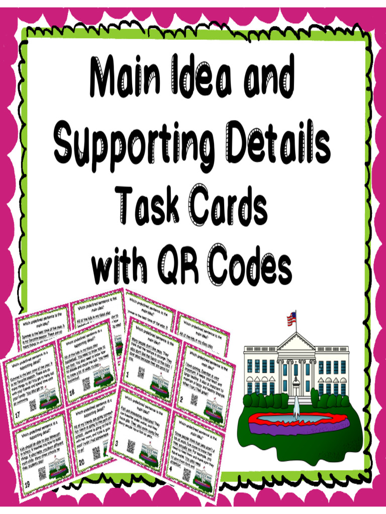 Main Idea and Details Task Cards | PDF