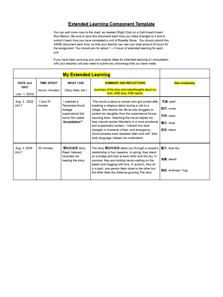 Extended Learning Component Template | PDF | Shaolin Monastery ...
