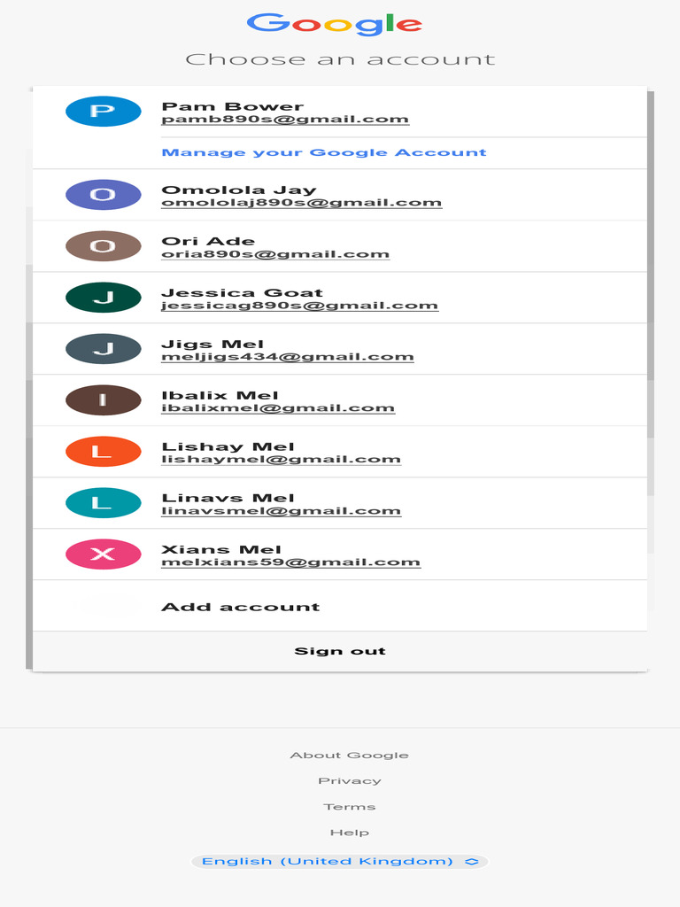 Manage Google Accounts List | PDF