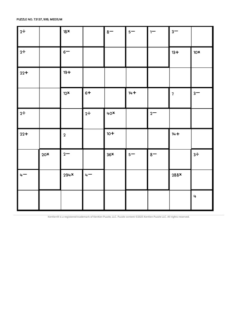 KenKen Puzzle Official Site - Free Math Puzzles That Make You Smarter ...