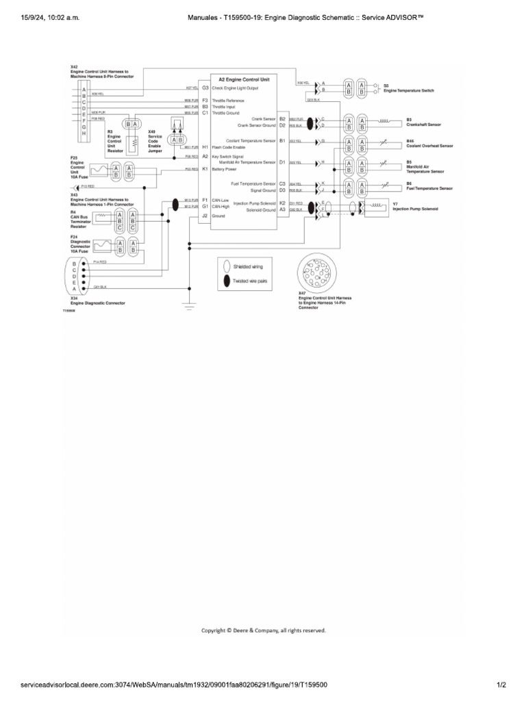 John Deere 160clc - Engine Schematic | PDF