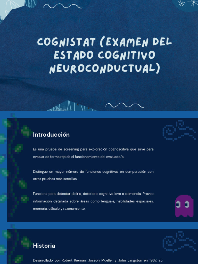Examen Cognitivo Cognistat: Evaluación Rápida | PDF | Cognición | Memoria