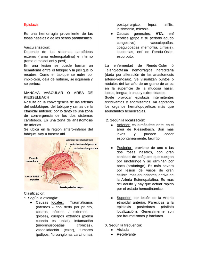 Guía Completa sobre Epistaxis | PDF | Sangrado | Especialidades Medicas